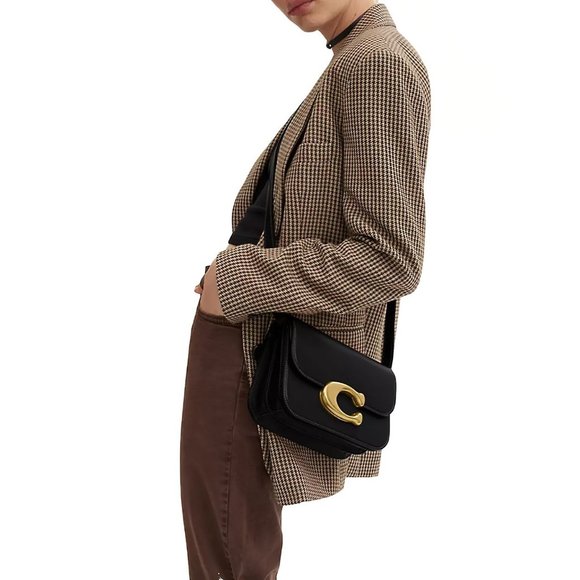 Coach | Bags | Coach Idol Leather Flap Crossbody Bag Black | Poshmark